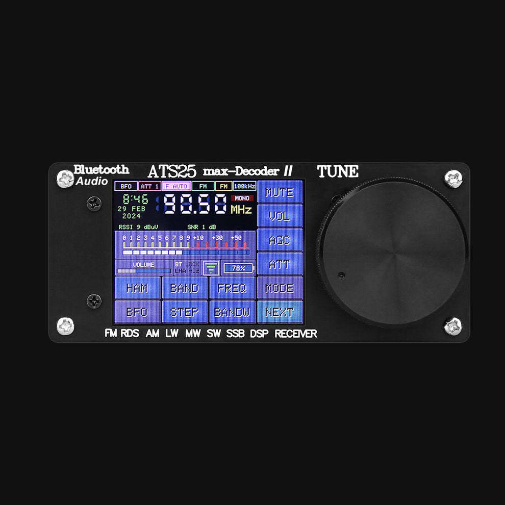 HamGeek ATS25 Max Decoder II Bluetooth Full Band Radio Receiver FM SW