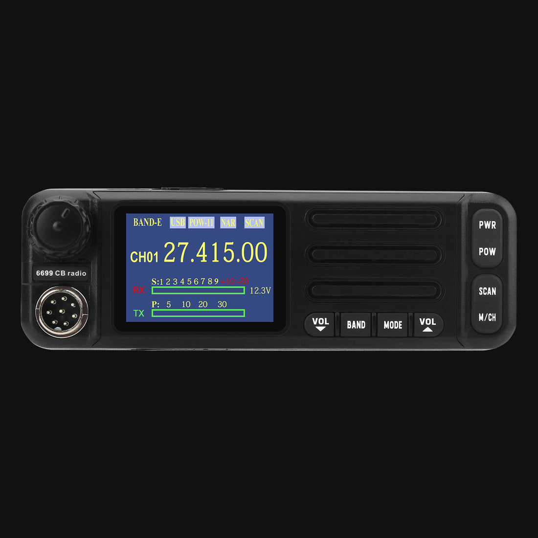 HamGeek 6699-CB Radio 1-30MHz/21-30MHz Mobile Radio Supporting FM/AM/C
